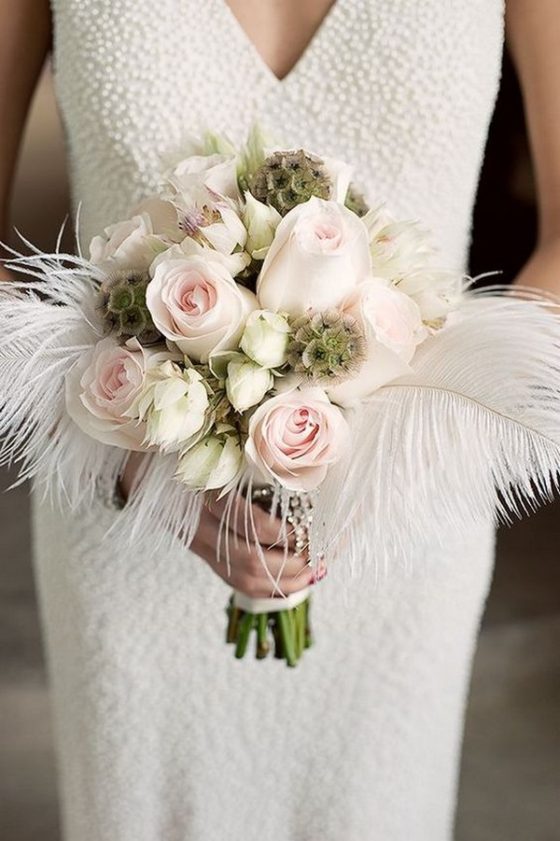 12 Unique Wedding Bouquet Ideas with Feathers