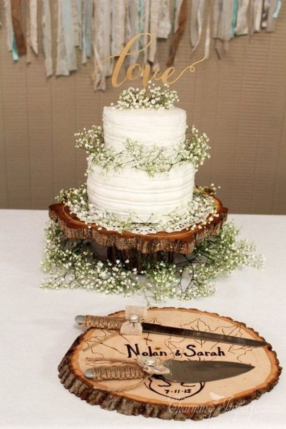 28 Country Rustic Wedding Decoration Ideas with Tree Stumps