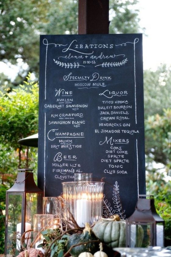 18 Brilliant Wedding Drink Station Sign Ideas