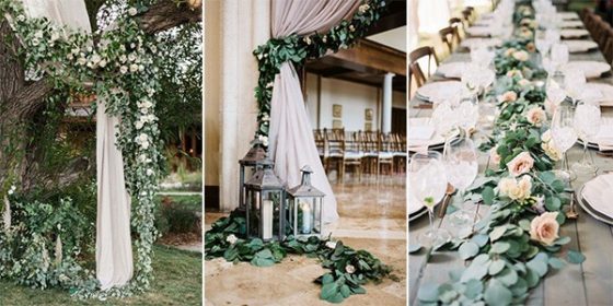 2022 Trending-30 Brilliant Garland Wedding Decoration Ideas