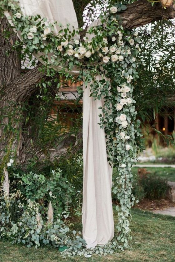 2022 Trending-30 Brilliant Garland Wedding Decoration Ideas