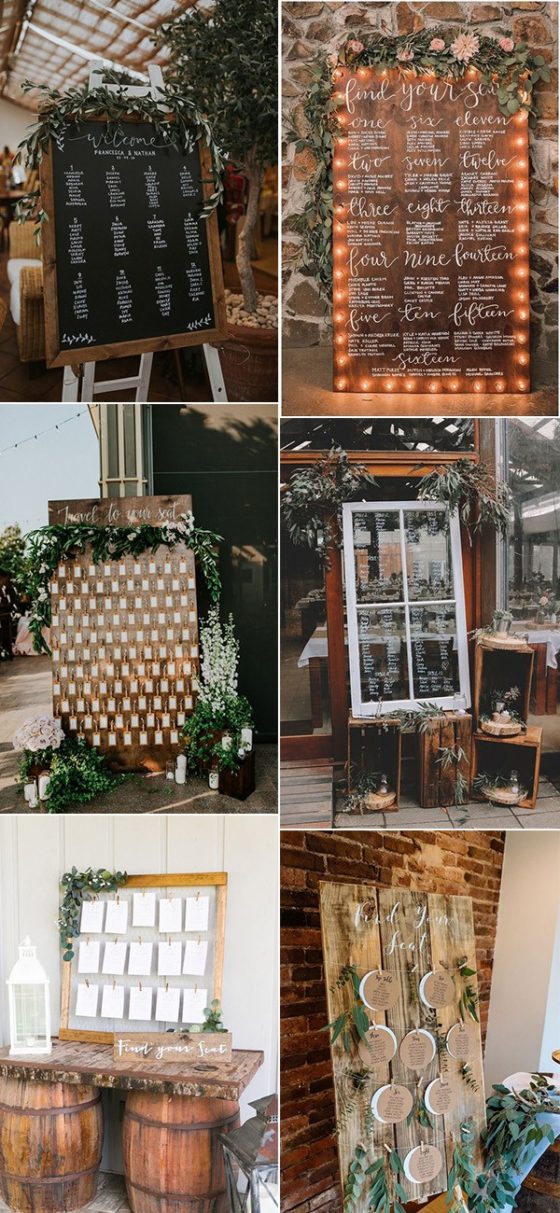 18 Chic Wedding Table Seating Chart Sign Ideas to Love