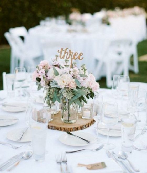 18 Chic Rustic Wedding Centerpieces with Tree Stumps