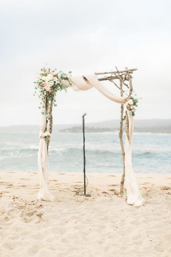 20 Stunning Beach Wedding Ceremony Ideas-Backdrops, Arches and Aisles