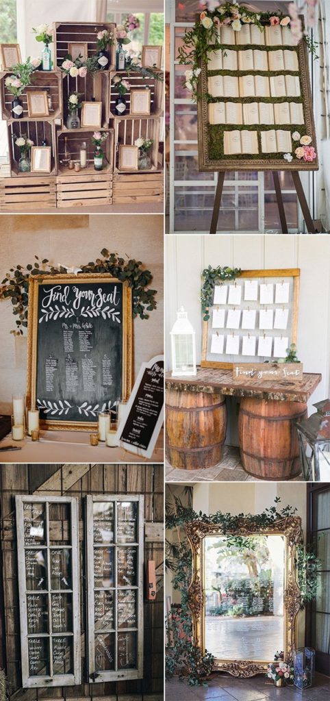 20 Trending Vintage DIY Wedding Seating Chart Ideas