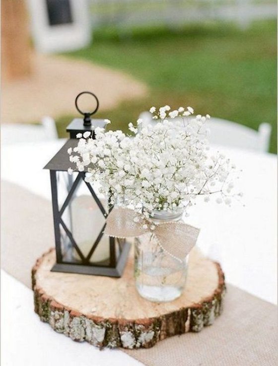 18 Chic Rustic Wedding Centerpieces with Tree Stumps