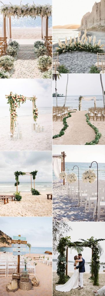 20 Stunning Beach Wedding Ceremony Ideas-Backdrops, Arches and Aisles