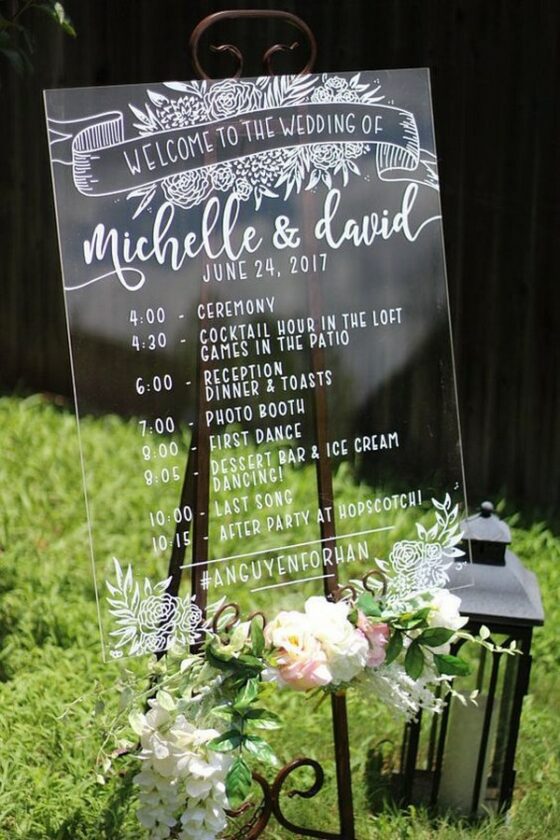 20+ Creative Wedding Timeline Sign Ideas to Get Inspired