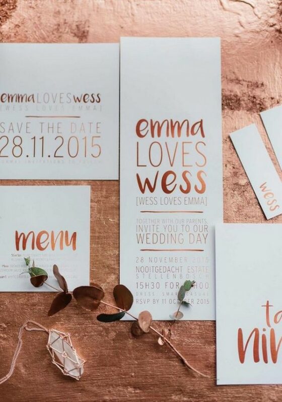 Trending-40 Awesome Copper Wedding Ideas for Your Big Day