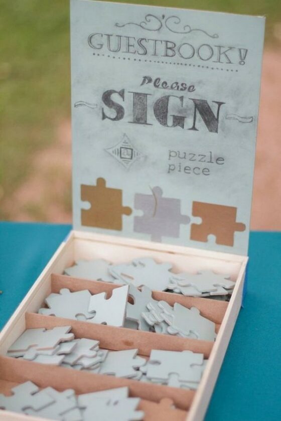 15 Creative Wedding Guest Book Sign in Table Ideas
