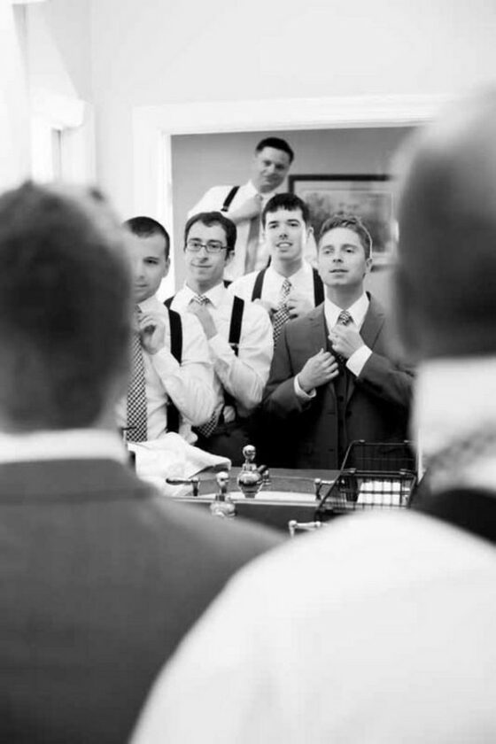 18 Must Have Getting Ready Wedding Photo Ideas for Groom and Groomsmen
