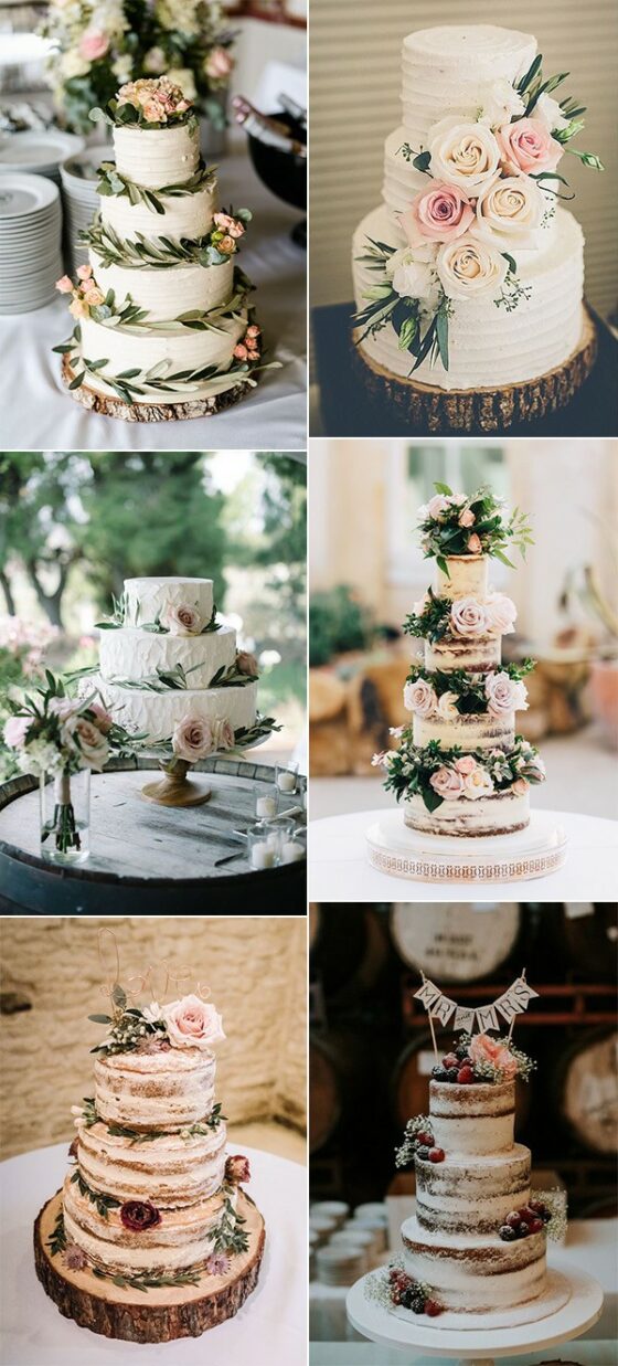 20 Trending Simple and Rustic Wedding Cakes