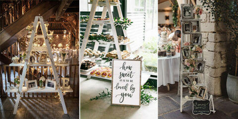 20 Vintage Rustic Wedding Decoration Ideas with Ladders