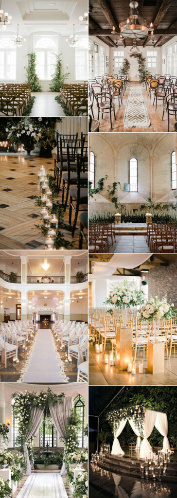 20 Timeless Indoor Wedding Ceremony Decoration Ideas