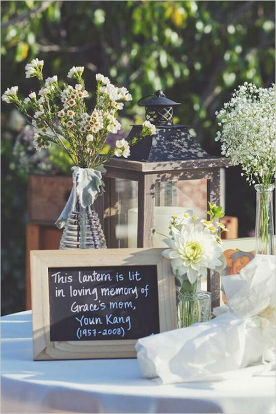 15 Wedding Memorial Table Decoration Ideas for Those Who Are Forever in ...