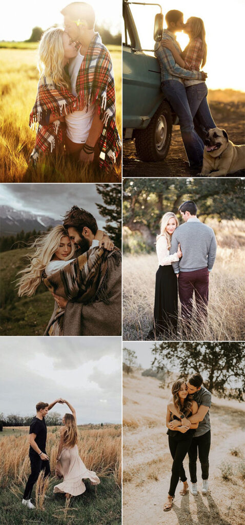 65+ Romantic Fall Engagement Photo Ideas
