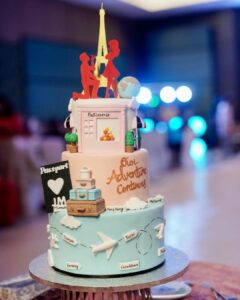 30+ Unique Travel Themed Wedding Cakes For Traveler Couples