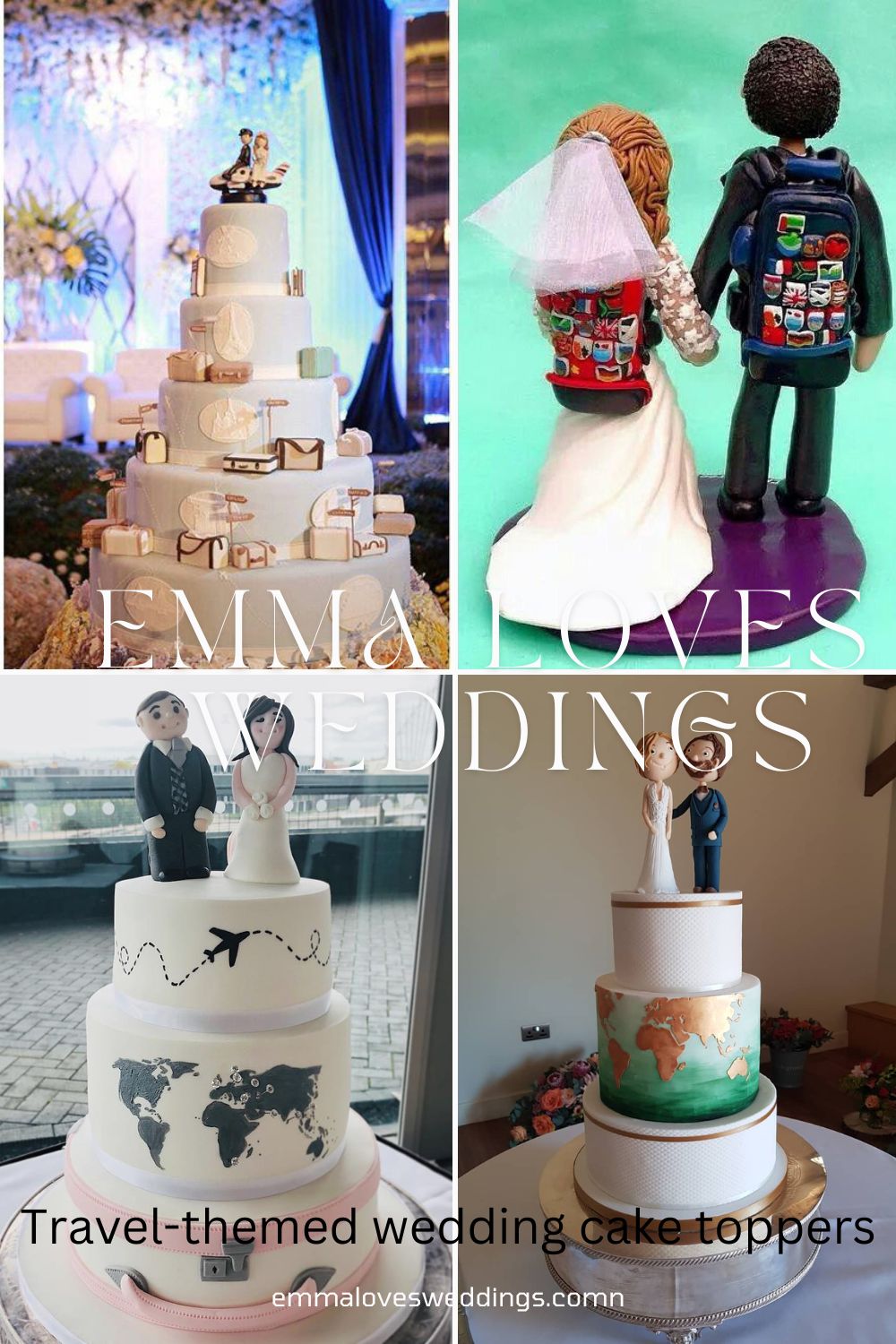 30+ Unique Travel Themed Wedding Cakes For Traveler Couples