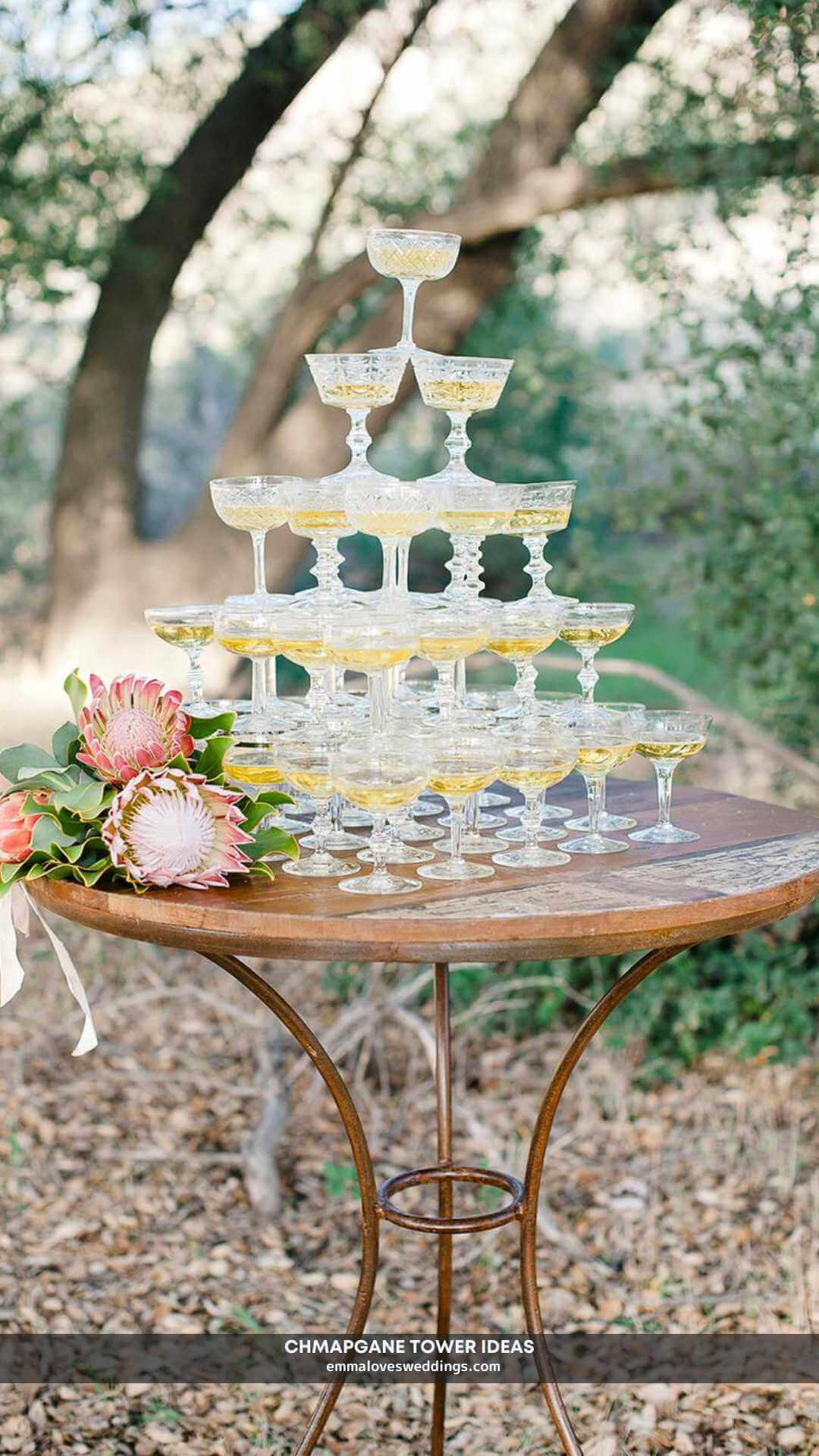 18 DIY Champagne Tower Ideas For Your Wedding