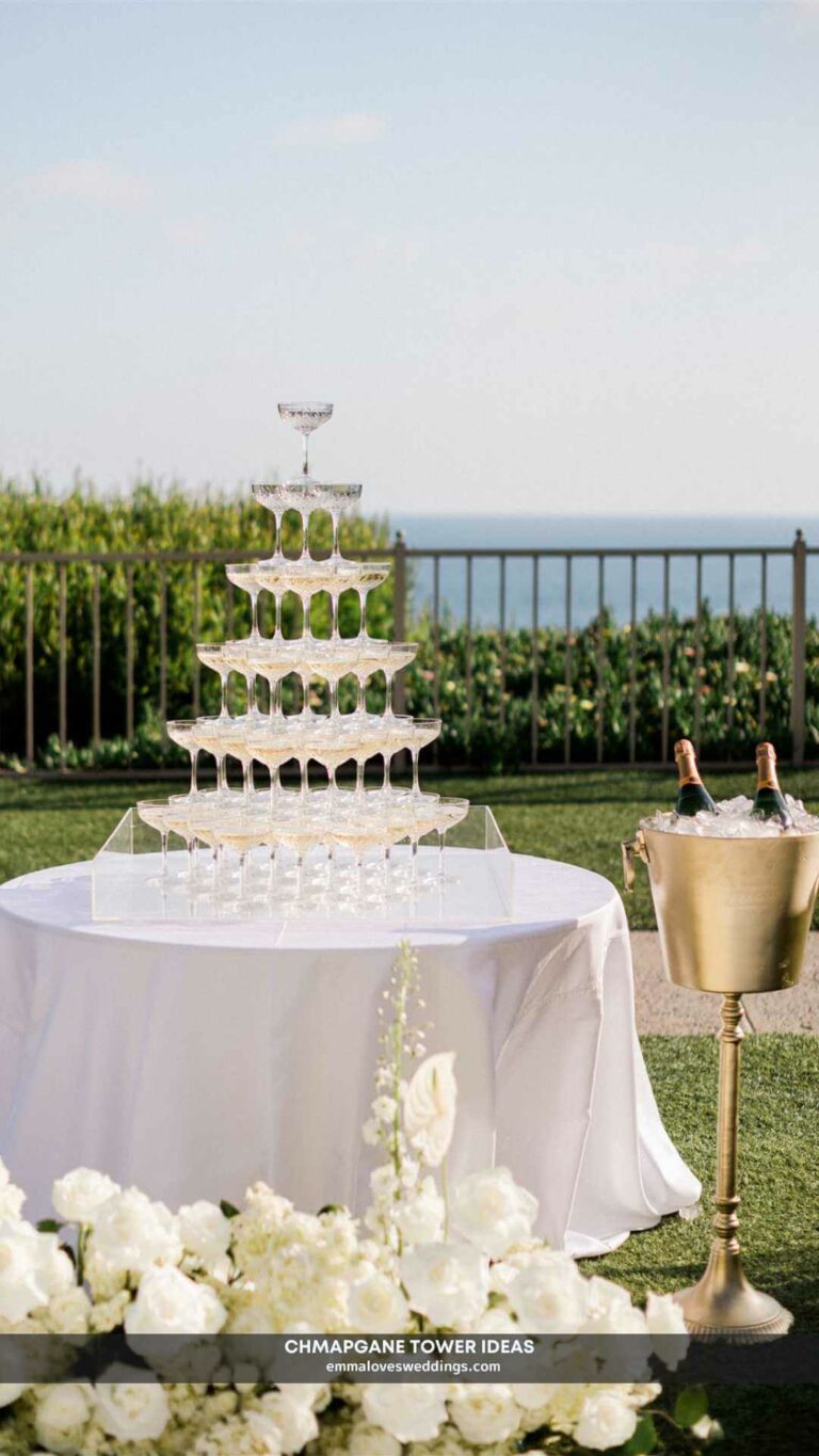 18 DIY Champagne Tower Ideas For Your Wedding