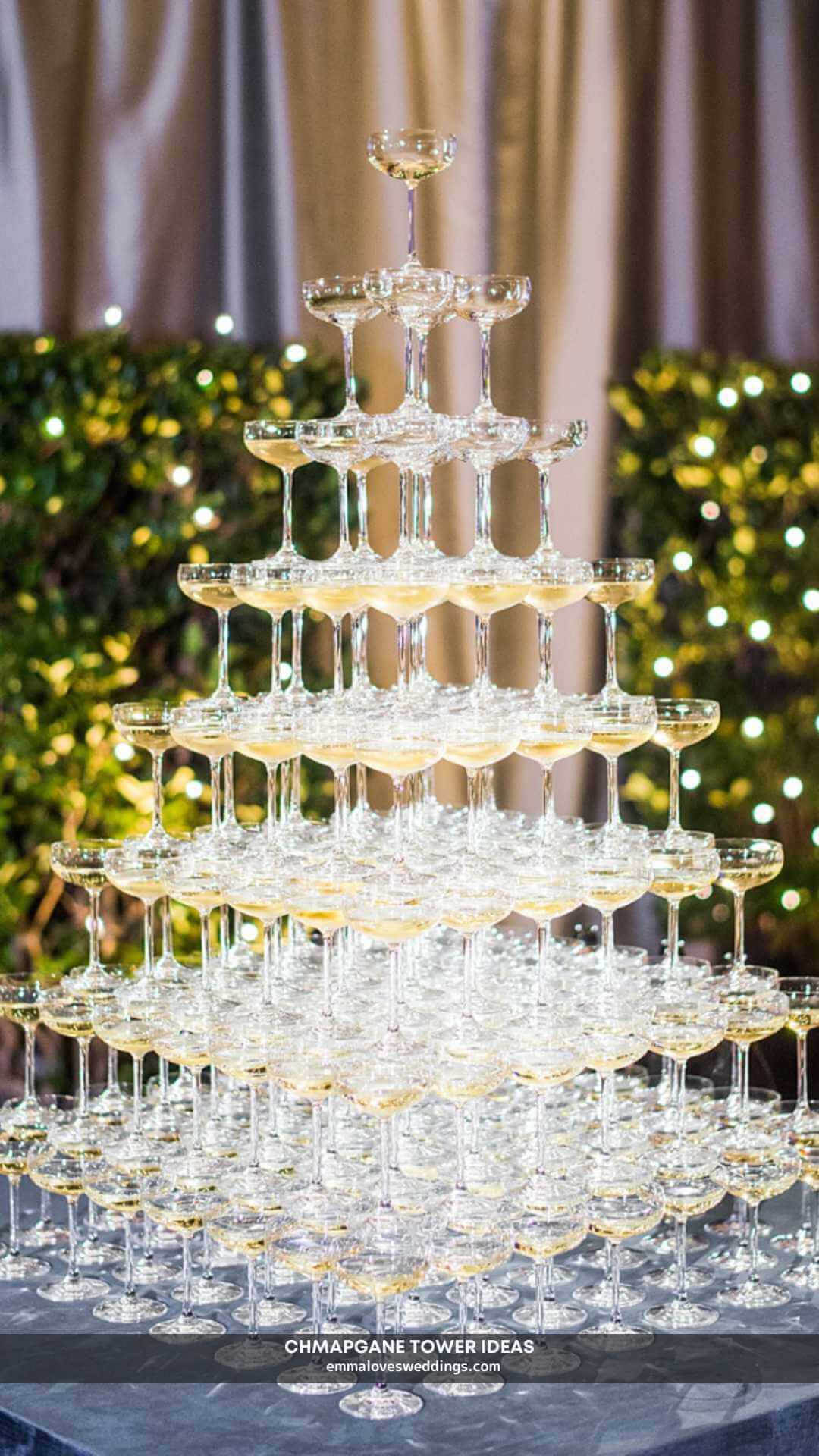 18 DIY Champagne Tower Ideas For Your Wedding