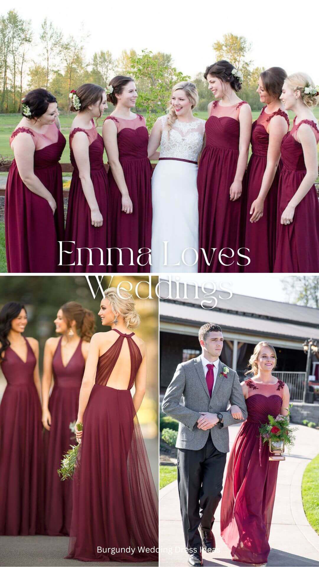 25+ Best Burgundy Wedding Dresses Ideas For Bridesmaids