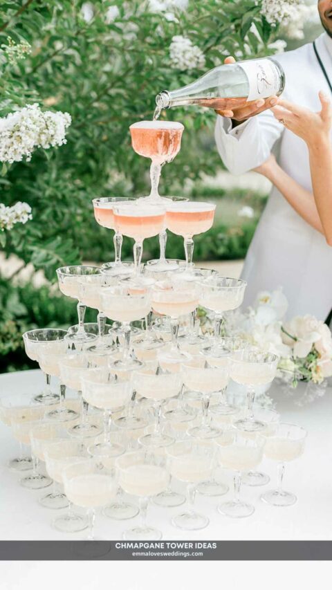 18 DIY Champagne Tower Ideas For Your Wedding