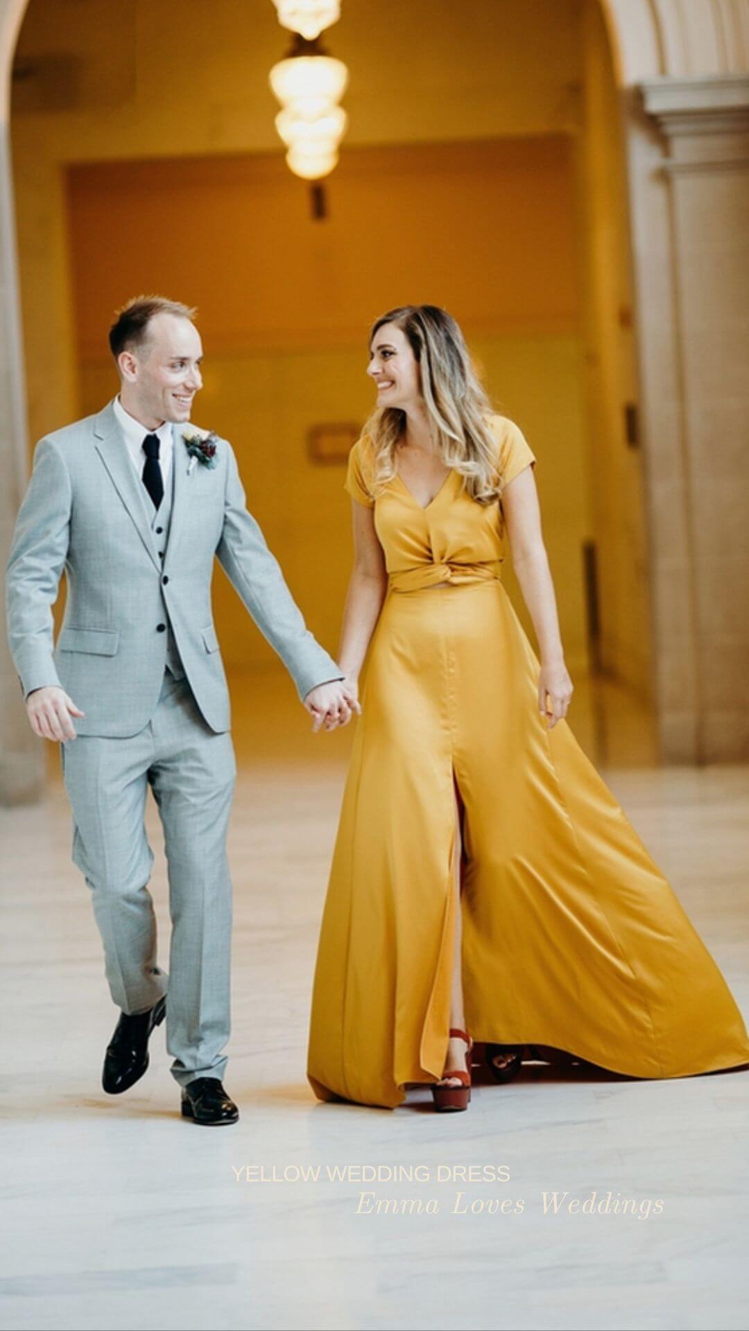 ️ 20 Beautiful Yellow Wedding Dresses Every Bride Would Love To Wear ...