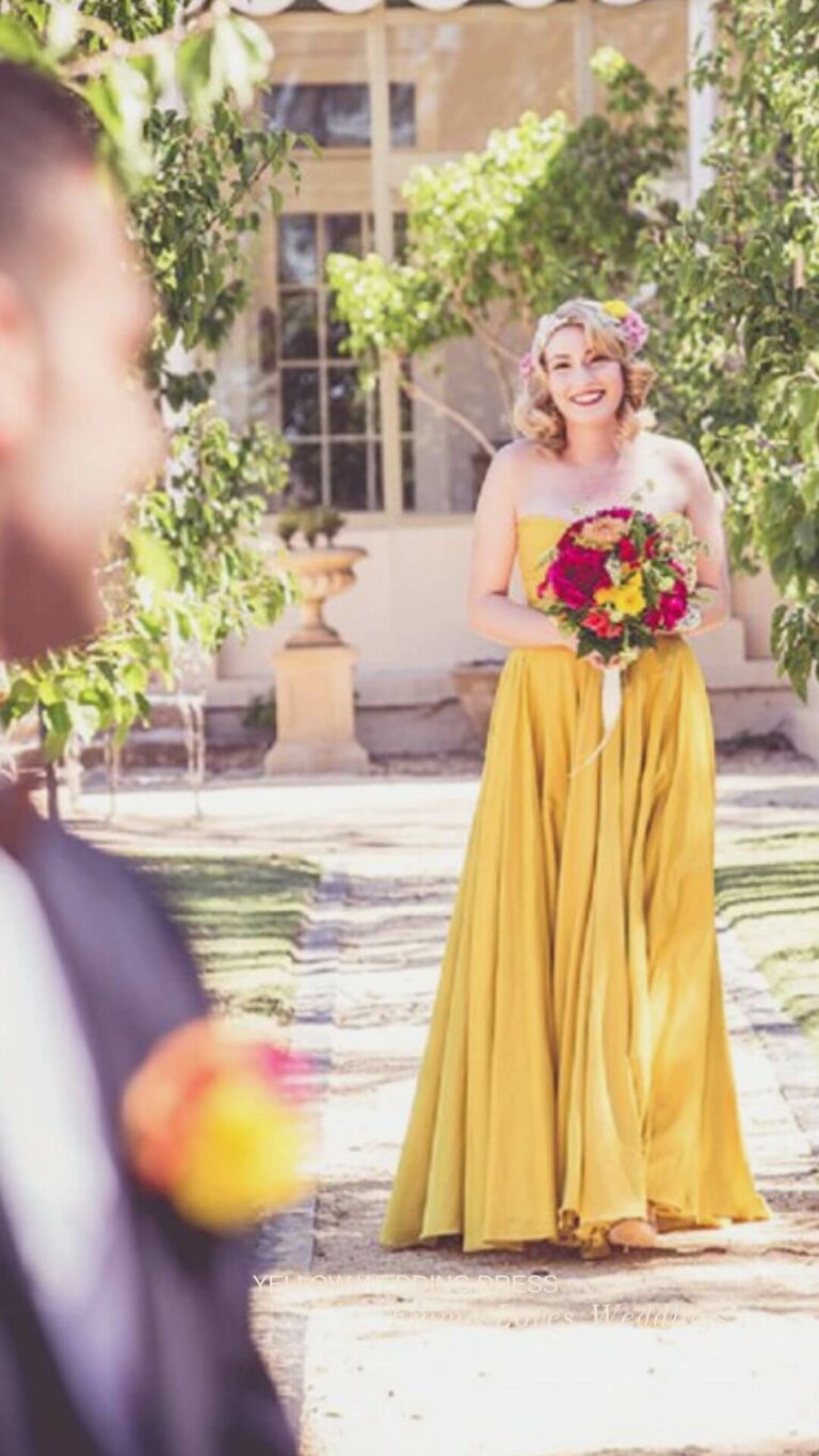 20+ Beautiful Yellow Wedding Dresses Every Bride Would Love To Wear