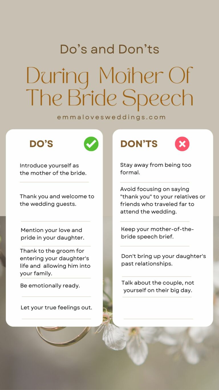 Top 10 Mother Of The Bride Speech- Tips and Examples